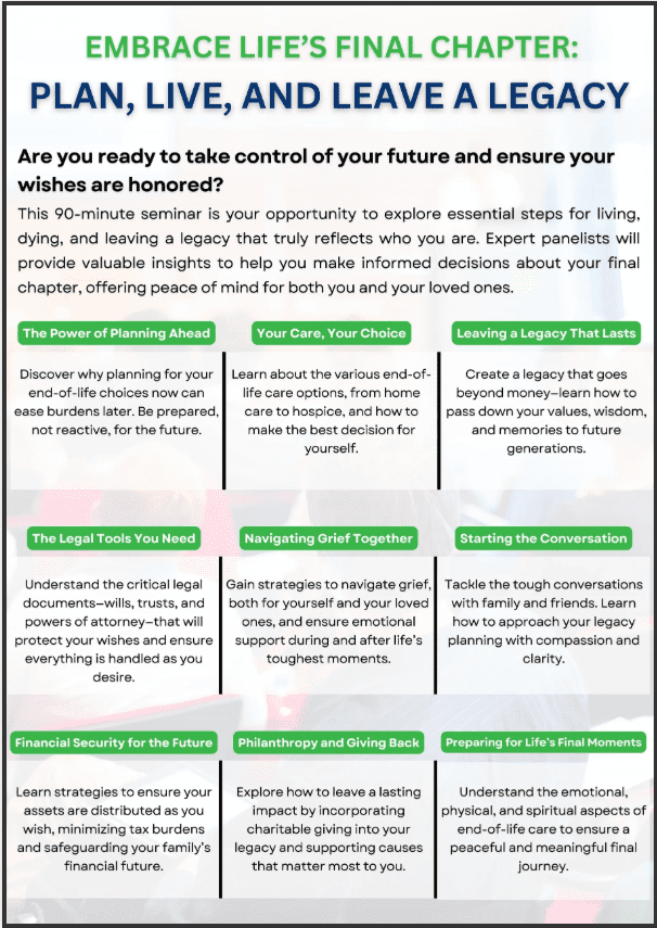 LEARN THE TRUTH ABOUT LEAVING A LEGACY - Legacy Learning Series